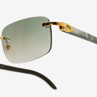 Cartier Buffs Glasses - "Buffs" - White Buffalo Horn – Vision Gallerie